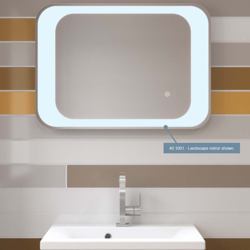 Treviso LED Portrait Mirror Eastbrook | Cabinets & Mirrors – Bath & More UK