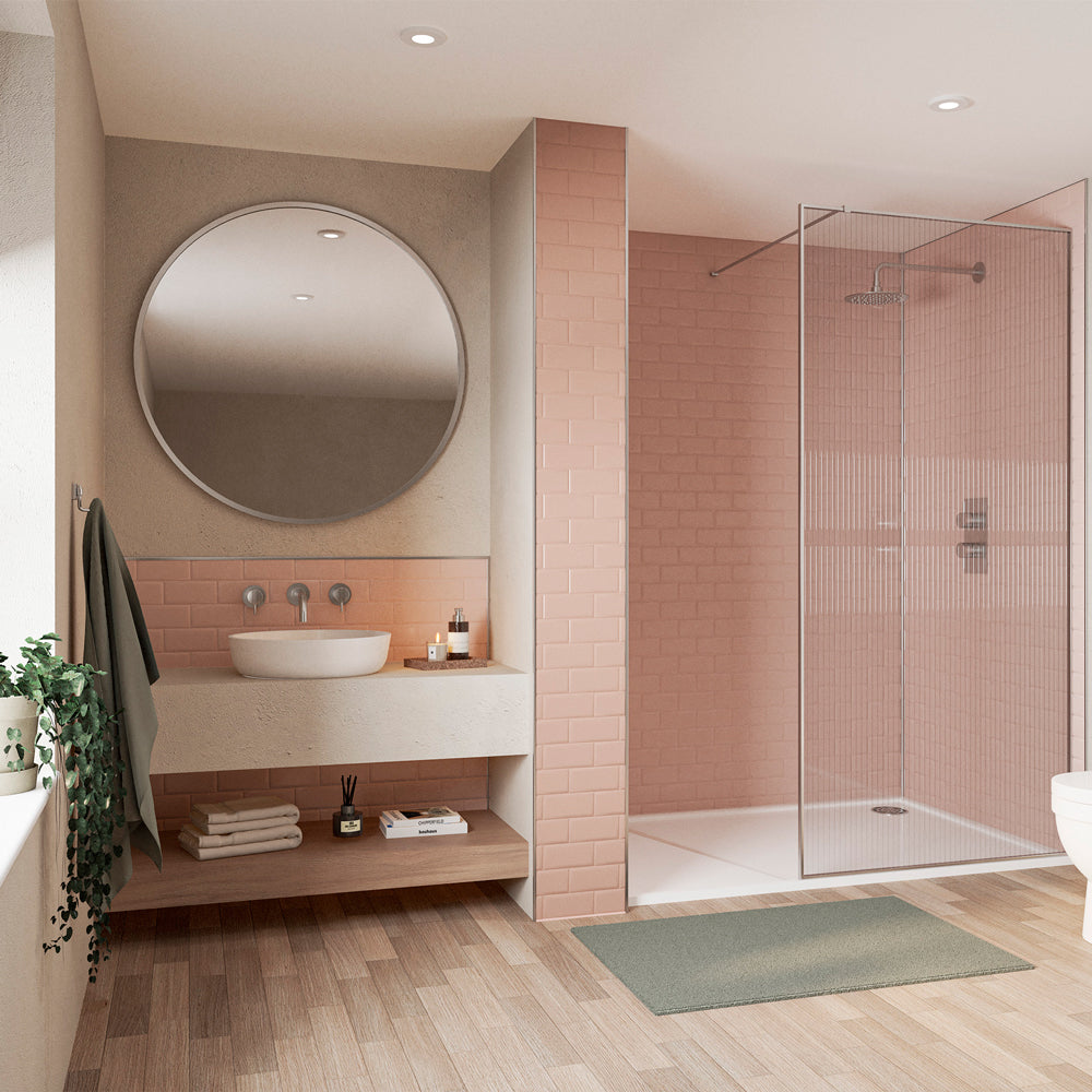 Metro Tile | Wetwall Metro Tile Wall Panels - Blush Composite – Bath ...