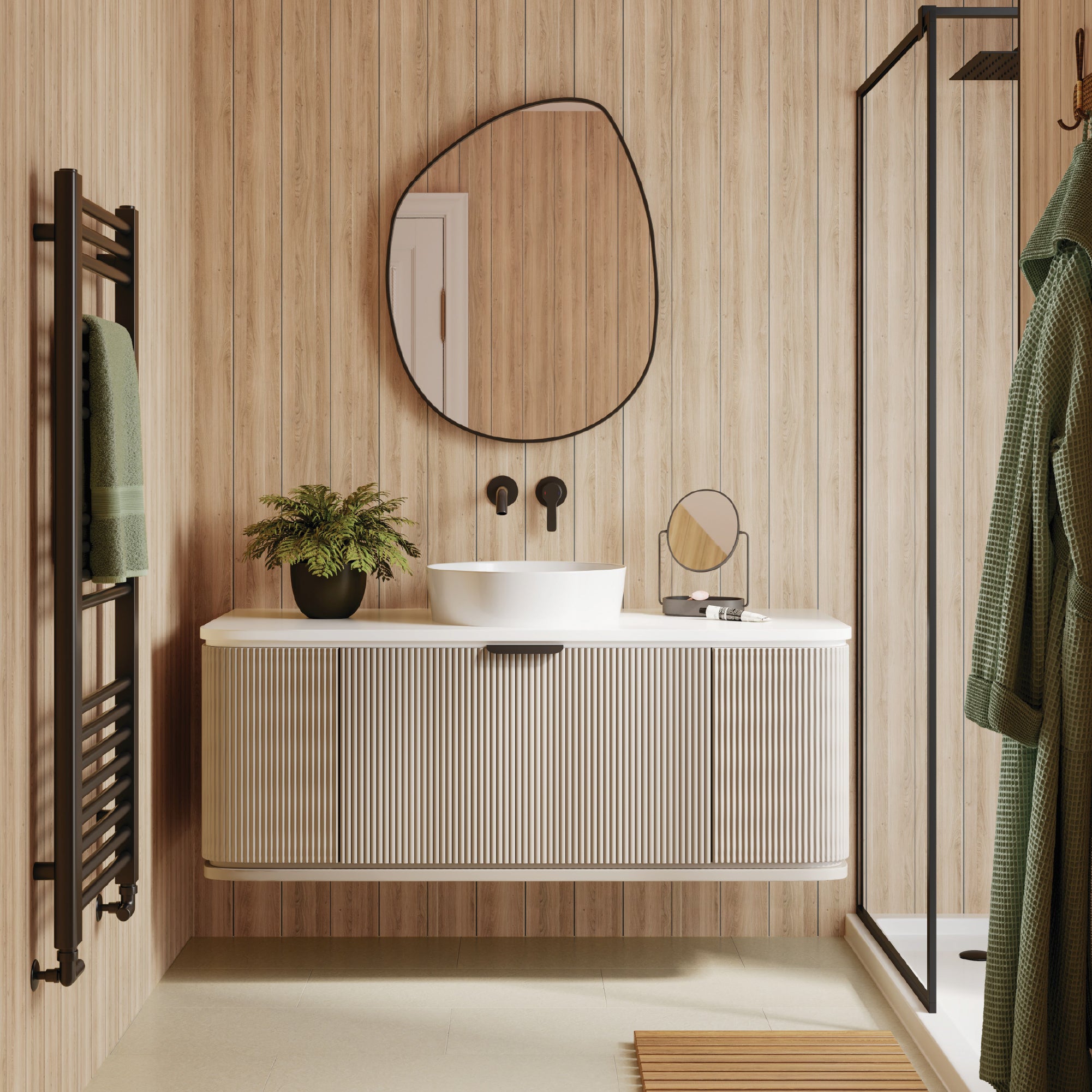 Bleached Cuneo Oak Shiplap | Naturepanel Wall Panels – Bath & More UK