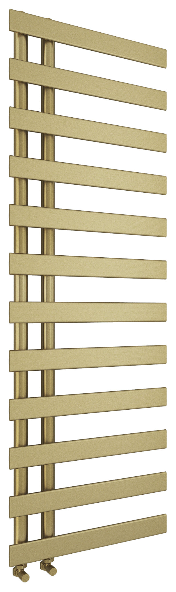 Milton Brushed Brass Offset Towel Radiator – Bath & More UK