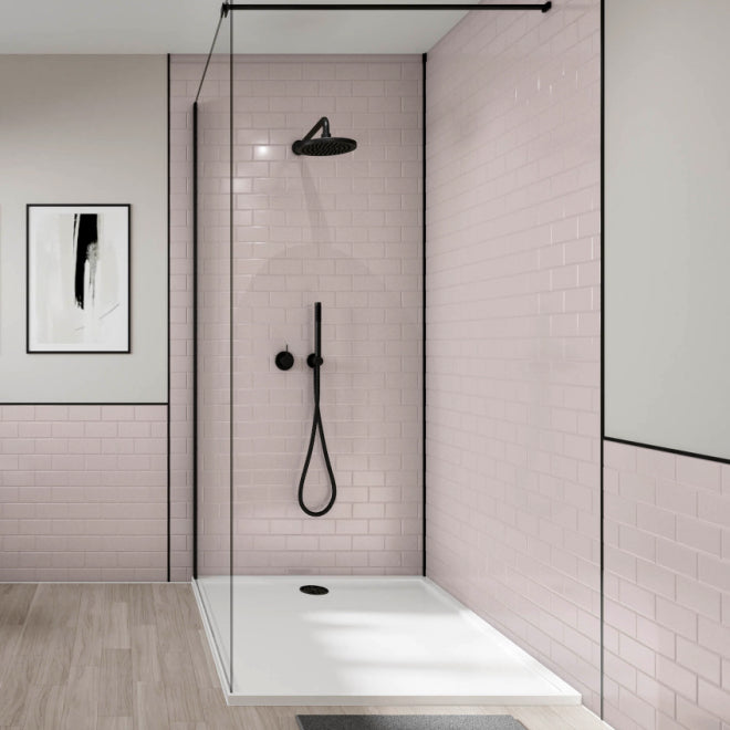 Metro Tile | Wetwall Metro Tile Wall Panels - Blush Composite – Bath ...