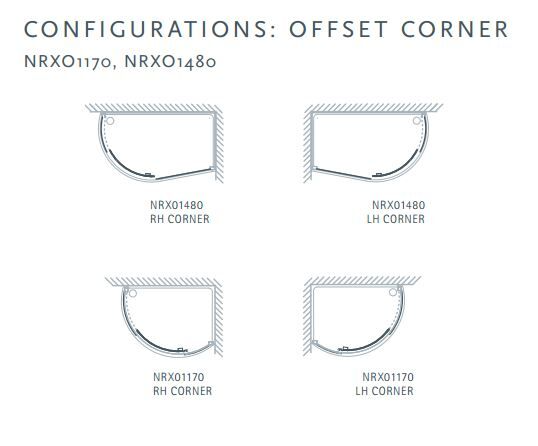 Matki Radiance Curved Offset Shower Enclosure with Shower Tray – Bath ...